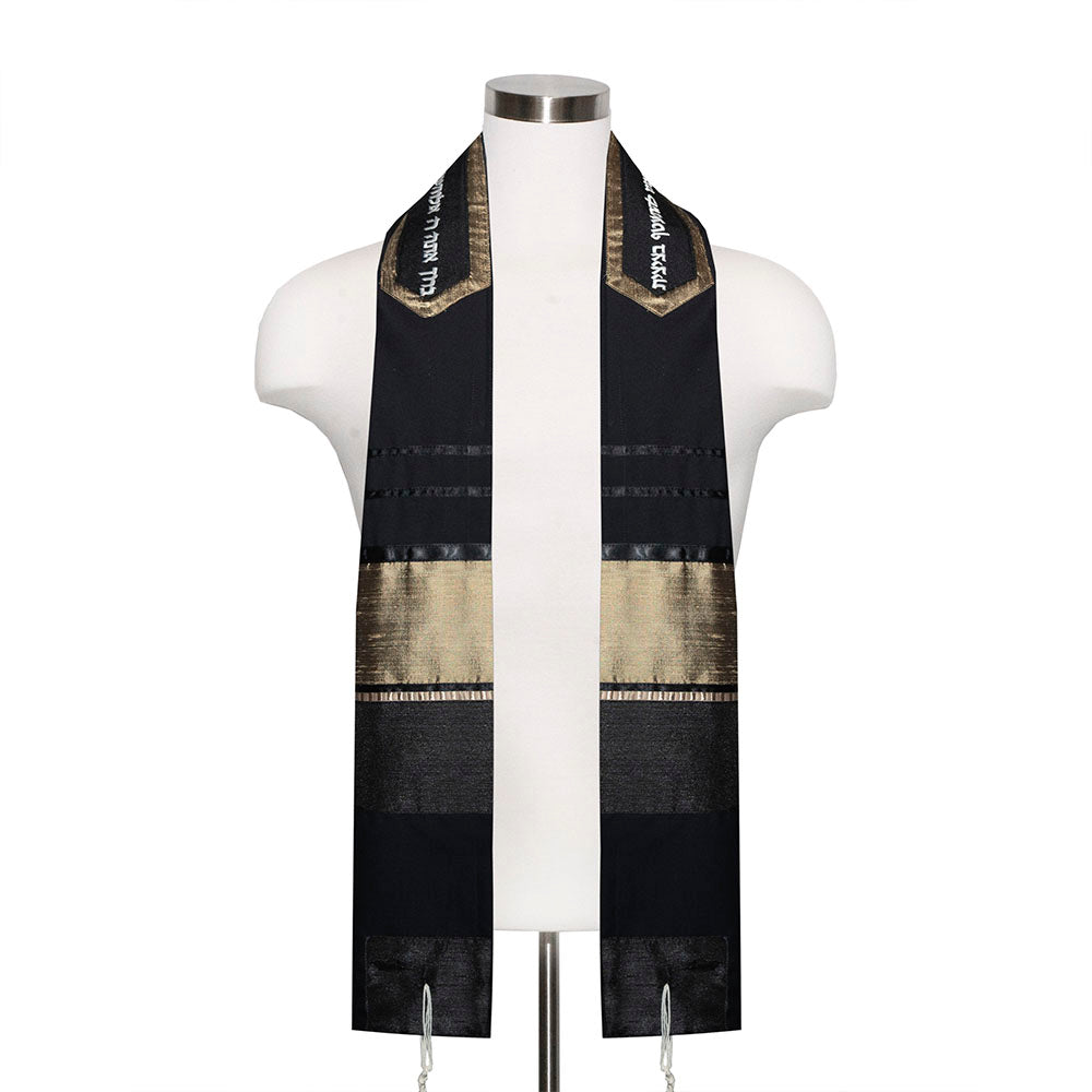 Tallit Set with Olive Green and Black